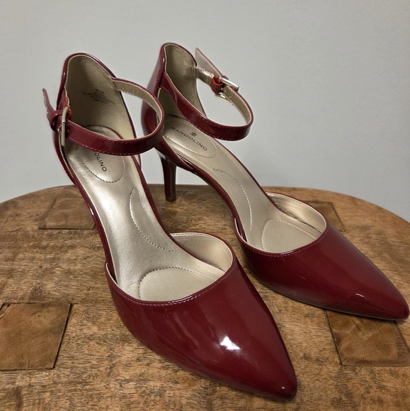 Bandolino | Shoes | New Bandolino Red 3 Inch Ankle Strap Point Toe ...